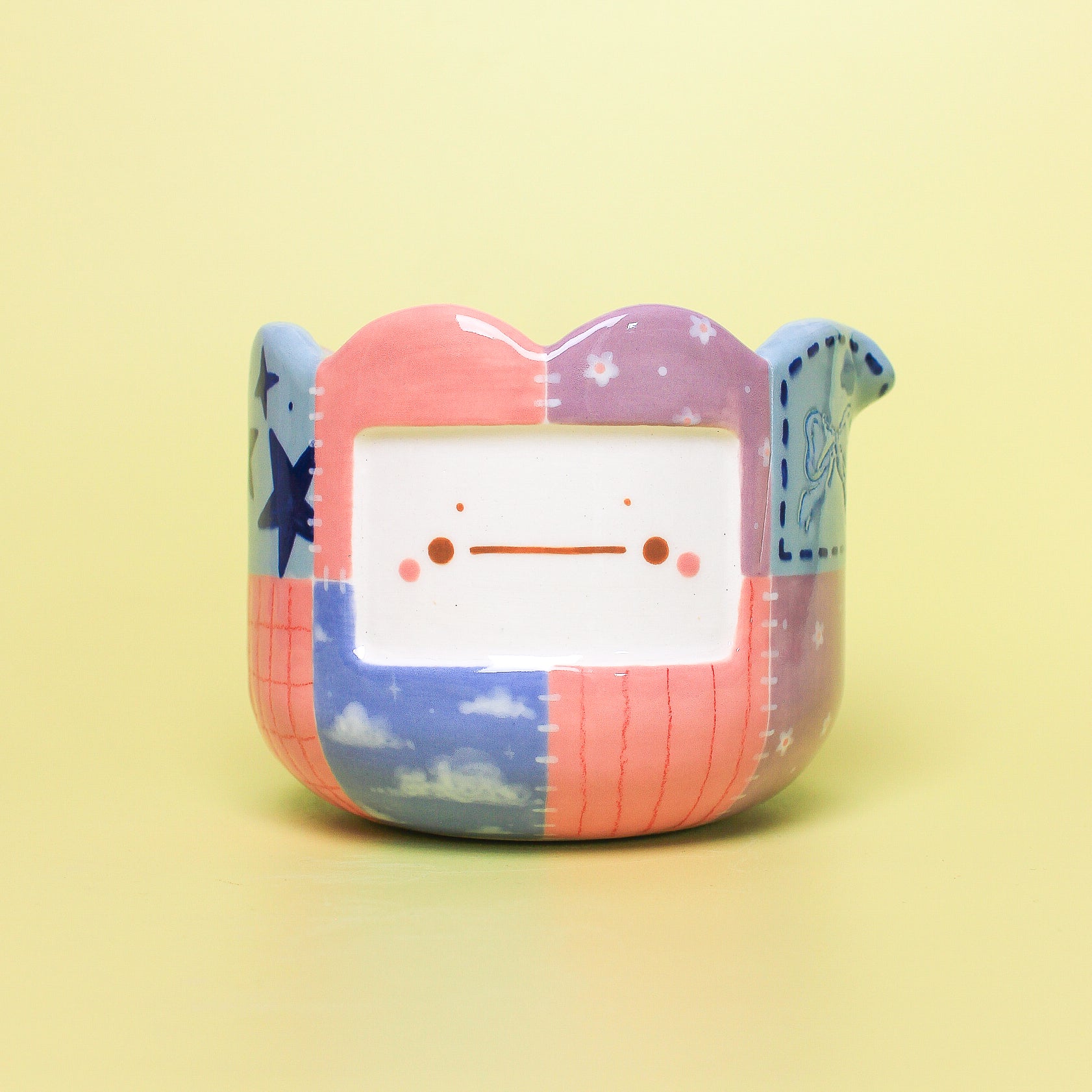 stitched bowl with spout #4 (seconds) – Choutopia Ceramics