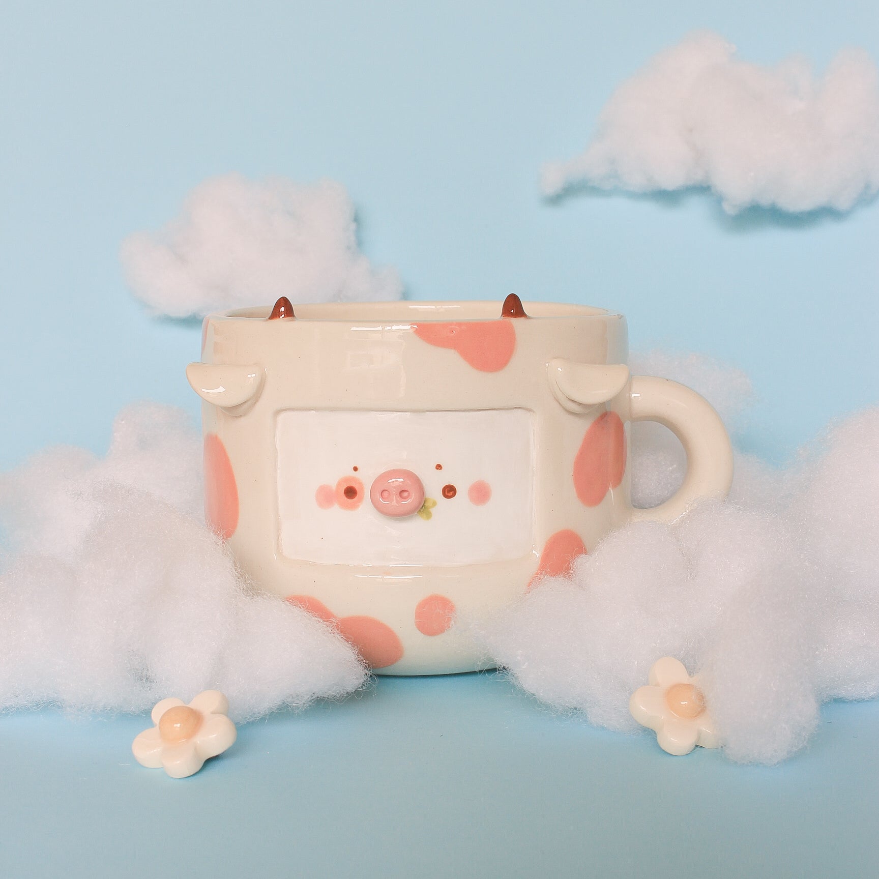 PEACH COW MUG #21 – Choutopia Ceramics